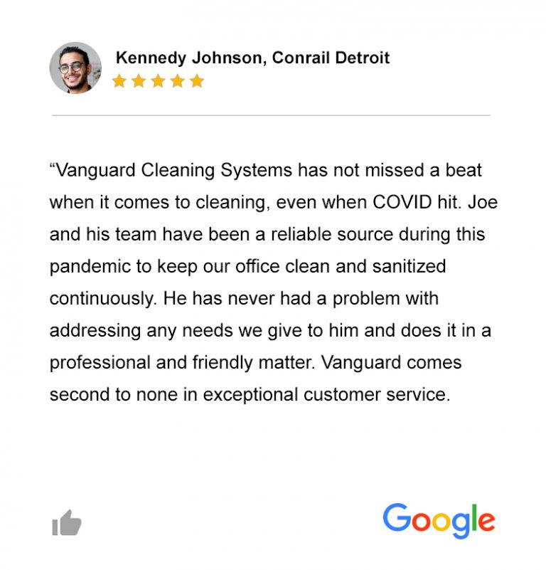 Vanguard Cleaning Systems Sales Reviews - Vanguard of Greater Detroit